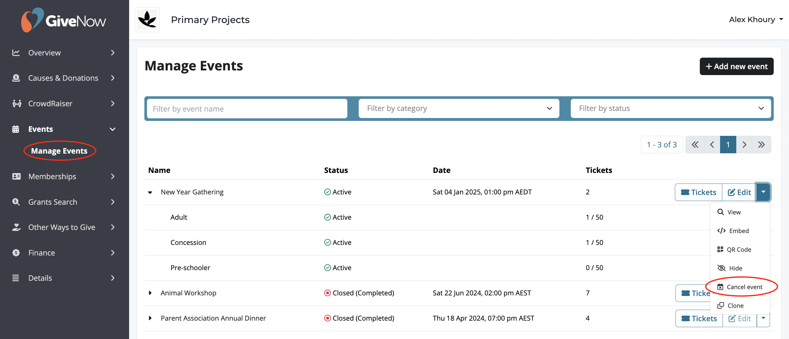 How do I cancel my event, if I have sold tickets? – GiveNow