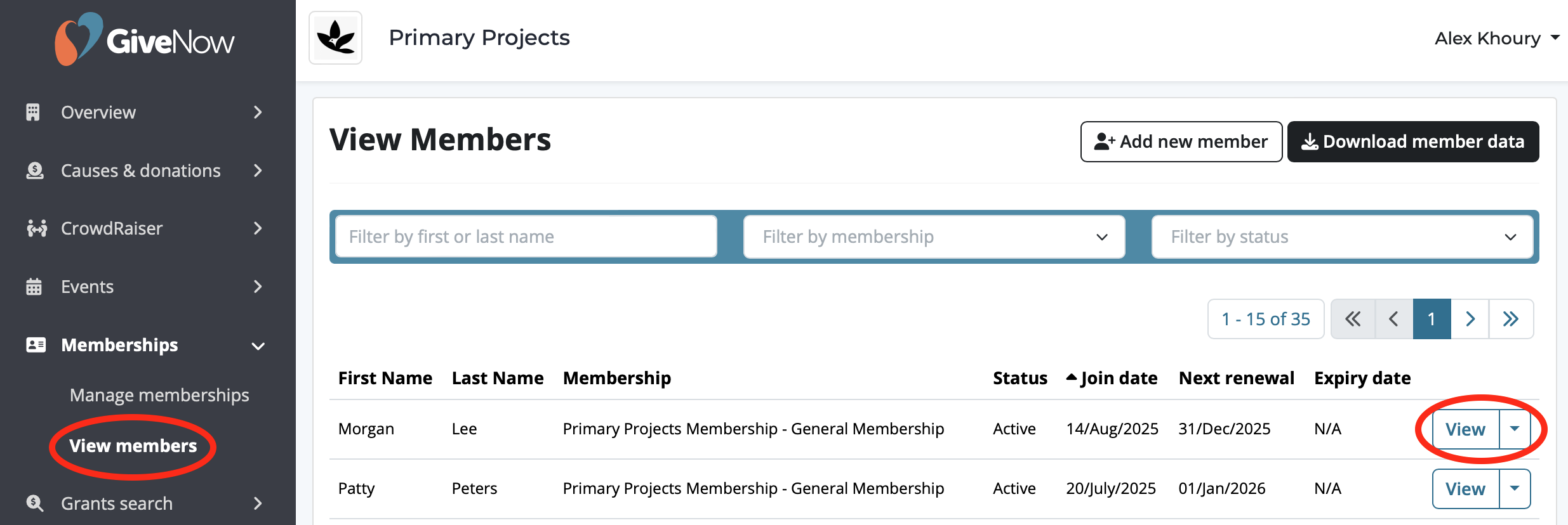 How do I cancel or edit a member’s membership? – GiveNow