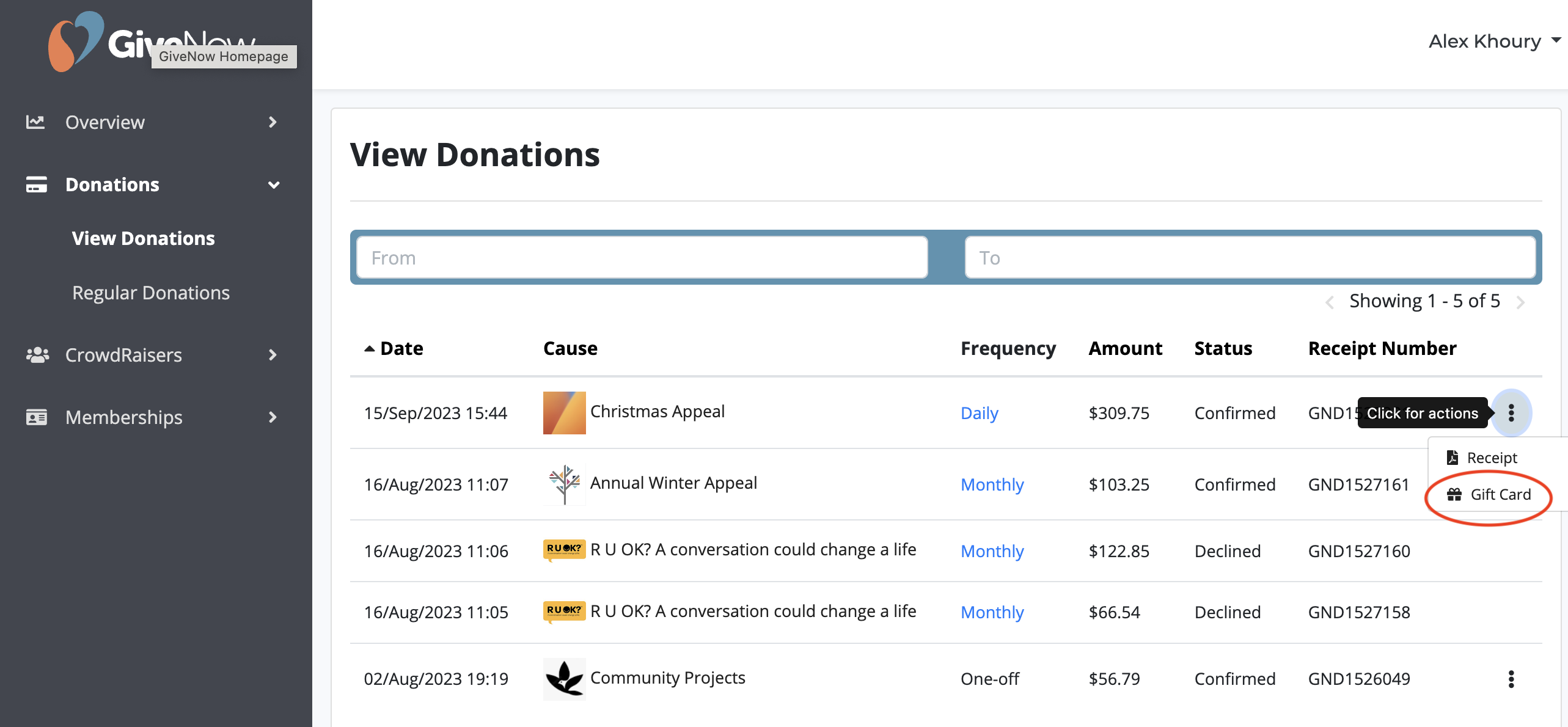 Can I resend my donation gift card to the recipient? – GiveNow